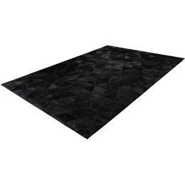 Fellteppich Padiro "Lavin 325 Lederteppich" Teppiche Gr. B/L: 120 cm x 170 cm, 8 mm, 1 St., schwarz Esszimmerteppiche