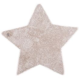 Kinderteppich Tom Tailor HOME "Soft Stern" Teppiche Gr. B/L: 100 cm x 100 cm, 35 mm, 1 St., beige Kinder Kinderzimmerteppiche