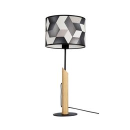 Tischleuchte BRITOP LIGHTING "ESPACIO" Lampen Gr. 1 flammig, Ø 27 cm Höhe: 70 cm, bunt (schwarz, weiß, beige) Tischlampen