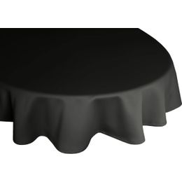 Tischdecke WIRTH "NEWBURY" Tischdecken Gr. B/L: 130 cm x 190 cm, oval, schwarz Tischdecken