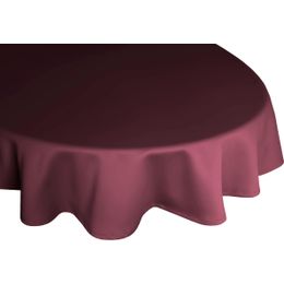 Tischdecke WIRTH "NEWBURY" Tischdecken Gr. B/L: 130 cm x 190 cm, oval, lila (aubergine) Tischdecken