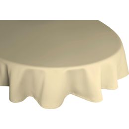 Tischdecke WIRTH "NEWBURY" Tischdecken Gr. B/L: 130 cm x 190 cm, oval, grau (taupe) Tischdecken