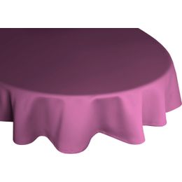 Tischdecke WIRTH "NEWBURY" Tischdecken Gr. B/L: 130 cm x 190 cm, oval, lila (beere) Tischdecken