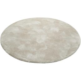 Hochflor-Teppich Esprit "Relaxx" Teppiche Gr. Ø 200 cm, 25 mm, 1 St., beige (beige, creme) Esszimmerteppiche