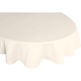 Tischdecke WIRTH "NEWBURY" Tischdecken Gr. B/L: 130 cm x 190 cm, oval, beige (creme) Tischdecken