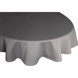Tischdecke WIRTH "NEWBURY" Tischdecken Gr. B/L: 130 cm x 190 cm, oval, grau Tischdecken