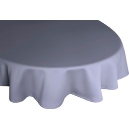 Tischdecke WIRTH "NEWBURY" Tischdecken Gr. B/L: 130 cm x 190 cm, oval, blau (mittelblau) Tischdecken