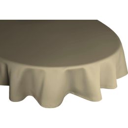 Tischdecke WIRTH "NEWBURY" Tischdecken Gr. B/L: 130 cm x 190 cm, oval, braun (schlamm) Tischdecken