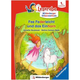 RAVENSBURGER VERLAG Fee Federleicht und das Einhorn - Leserabe ab 1. Klasse - Erstlesebuch für Kinder ab 6 Jahren (mit Mildenberger Silbenmethode) - Annette Neubauer, Kartoniert (TB)