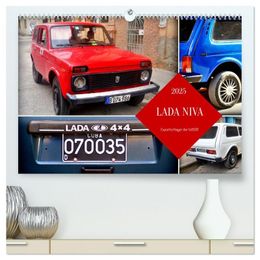 Calvendo LADA NIVA - Exportschlager der UdSSR (hochwertiger Premium Wandkalender 2025 DIN A2 quer), Kunstdruck in Hochglanz