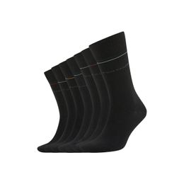 Tom Tailor Herren Socken in einer 7-Tage-Box, schwarz, Uni, Gr. 35-38