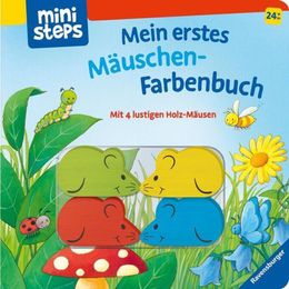 RAVENSBURGER VERLAG ministeps: Mein erstes Mäuschen-Farbenbuch - Sandra Grimm, Pappband