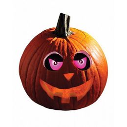 Horror-Shop Dekoobjekt Leuchtende Halloween Kürbis Augen Purple 1 Paar