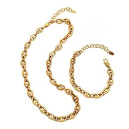 ROUGEMONT Schmuckset Modernes Damen Schmuckset Trend Halskette und Armband 18K Gold