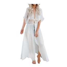 FIDDY Strandkleid Sommer-Maxi-Strandkleid für Damen