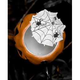 Horror-Shop Dekoobjekt Spooky Spider Cocktailschirmchen 15 St.