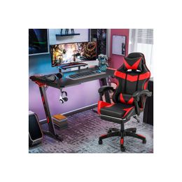 LETGOSPT Gamingtisch PC- Gaming Schreibtisch und Gaming Stuhl Set