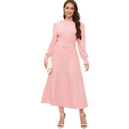 ZWY Abendkleid Damen V-Ausschnitt Slim Fit Langarm Meerjungfrau Kleid Taillenlang (1-tlg.