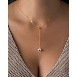 MayTree Collier 14K Goldfilled Süsswasserperle Y Choker Ming Yue (Stück