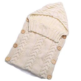 Bizaical Babyschlafsack Winter Warmer Wrap Swaddle Blanket Newborn Gestrickte Schlafsack Sack (1 tlg)