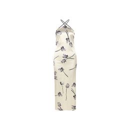 ZWY Dirndl Bedruckter langer Damenrock mit Neckholder und Schlitz Abendkleid Eleganz unter der Sonne Luftige Leichtigkeit