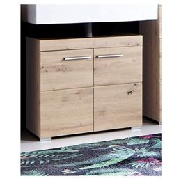 TRENDTEAM Waschbeckenunterschrank Waschbeckenschrank Badschrank Badmöbel Unterschrank Braun 60x56x34cm