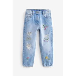 next Mom-Jeans Mom-Jeans mit Blumenstickereien (1-tlg)