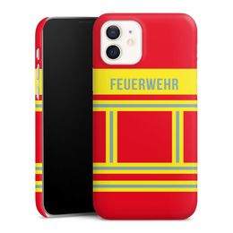 DeinDesign iPhone 12 Handy Premium Case Smartphone Handyh&uuml;lle Schutzh&uuml;lle matt Fire Fighters Fire Fighter Life Saver Premium Case