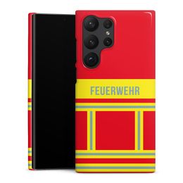 DeinDesign Galaxy S23 Ultra Handy Premium Case Smartphone Handyh&uuml;lle Schutzh&uuml;lle gl&auml;nzend Fire Fighters Life Saver Fire Fighter Premium Case