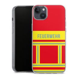 DeinDesign iPhone 14 Plus Handy Silikon H&uuml;lle Case transparent Handyh&uuml;lle Fire Fighters Life Saver Fire Fighter Silikon Case