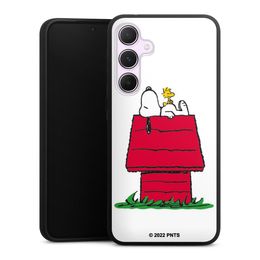 DeinDesign Galaxy A55 5G Handy Premium Silikon H&uuml;lle Handyh&uuml;lle schwarz Case Snoopy Peanuts Official Licensed Product Silikon Premium Case