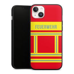 DeinDesign iPhone 14 Handy Premium Silikon H&uuml;lle Handyh&uuml;lle schwarz Case Fire Fighters Life Saver Fire Fighter Silikon Premium Case
