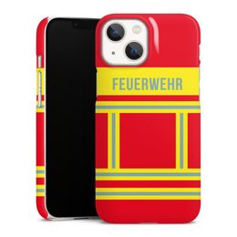 DeinDesign iPhone 13 Mini Handy Premium Case Smartphone Handyh&uuml;lle Schutzh&uuml;lle gl&auml;nzend Fire Fighters Life Saver Fire Fighter Premium Case