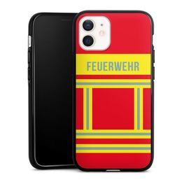 DeinDesign iPhone 12 mini Handy Silikon H&uuml;lle Case schwarz Handyh&uuml;lle Fire Fighters Fire Fighter Life Saver