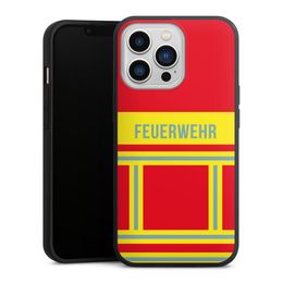 DeinDesign iPhone 13 Pro Handy Premium Silikon H&uuml;lle Handyh&uuml;lle schwarz Case Fire Fighters Life Saver Fire Fighter Silikon Premium Case