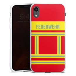 DeinDesign iPhone Xr Handy Silikon H&uuml;lle Case wei&szlig; Handyh&uuml;lle Fire Fighters Life Saver Fire Fighter Silikon Case