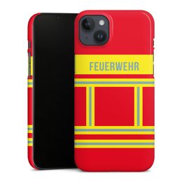 DeinDesign iPhone 14 Plus Handy Premium Case Smartphone Handyh&uuml;lle Schutzh&uuml;lle gl&auml;nzend Fire Fighters Life Saver Fire Fighter Premium Case