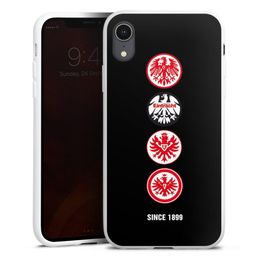 DeinDesign iPhone Xr Handy Silikon H&uuml;lle Case wei&szlig; Handyh&uuml;lle Eintracht Frankfurt Soccer Sge Silikon Case