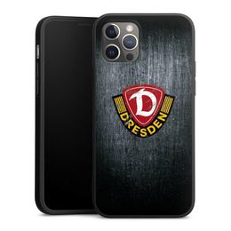 DeinDesign iPhone 12 Pro Handy Premium Silikon H&uuml;lle Handyh&uuml;lle schwarz Case Sgd Official Licensed Product Sg Dynamo Dresden Silikon Premium Case