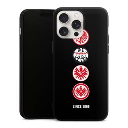 DeinDesign iPhone 15 Pro Max Handy Premium Silikon H&uuml;lle Handyh&uuml;lle schwarz Case Eintracht Frankfurt Soccer Sge Silikon Premium Case