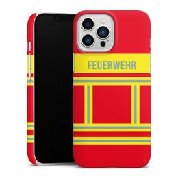 DeinDesign iPhone 13 Pro Max Handy Premium Case Smartphone Handyh&uuml;lle Schutzh&uuml;lle matt Fire Fighters Life Saver Fire Fighter Premium Case