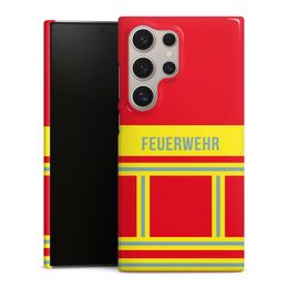 DeinDesign Galaxy S24 Ultra Handy Premium Case Smartphone Handyh&uuml;lle Schutzh&uuml;lle gl&auml;nzend Fire Fighters Life Saver Fire Fighter Premium Case