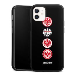 DeinDesign iPhone 12 mini Handy Premium Silikon H&uuml;lle Handyh&uuml;lle schwarz Case Eintracht Frankfurt Soccer Sge Silikon Premium Case