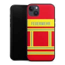 DeinDesign iPhone 14 Plus Handy Silikon H&uuml;lle Case schwarz Handyh&uuml;lle Fire Fighters Life Saver Fire Fighter