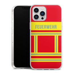 DeinDesign iPhone 13 Pro Max Handy Silikon H&uuml;lle Case transparent Handyh&uuml;lle Fire Fighters Life Saver Fire Fighter Silikon Case