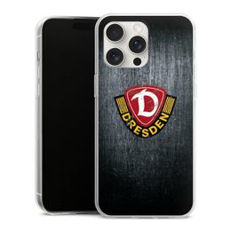 DeinDesign iPhone 15 Pro Max Handy Silikon H&uuml;lle Case transparent Handyh&uuml;lle Sgd Official Licensed Product Sg Dynamo Dresden Silikon Case