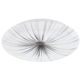 Eglo LED Deckenleuchte Nieves weiß-silber Ø 41 cm warmweiß