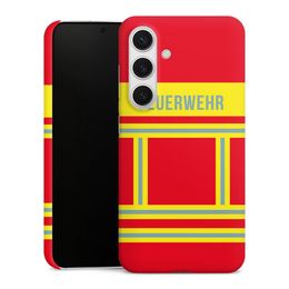 DeinDesign Galaxy S24 Handy Premium Case Smartphone Handyh&uuml;lle Schutzh&uuml;lle matt Fire Fighters Life Saver Fire Fighter Premium Case