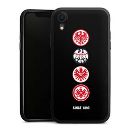 DeinDesign iPhone Xr Handy Premium Silikon H&uuml;lle Handyh&uuml;lle schwarz Case Eintracht Frankfurt Soccer Sge Silikon Premium Case