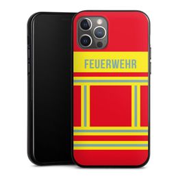 DeinDesign iPhone 12 Pro Handy Silikon H&uuml;lle Case schwarz Handyh&uuml;lle Fire Fighters Fire Fighter Life Saver